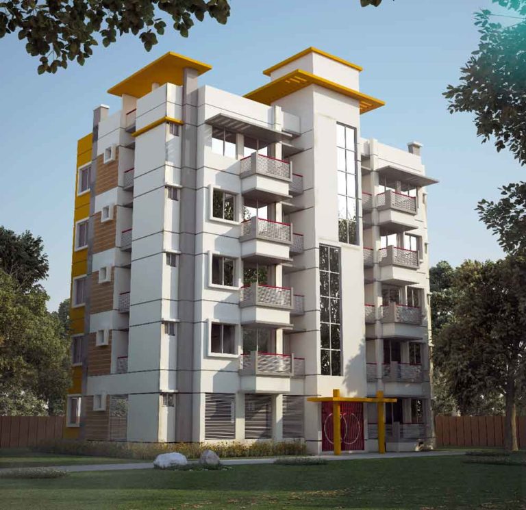 5 Story Building 2 Unit 61'x43 ৫ তলা বাড়ি ডিজাইন ৬১x৪৩ ফুট