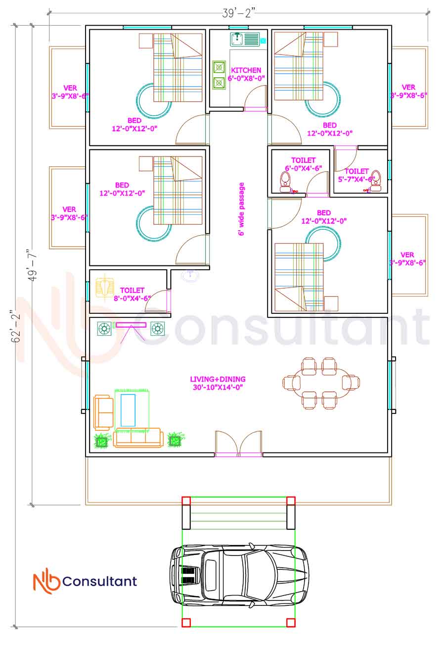 আপনি কি চার রুমের বাড়ির নকশা করতে চান? - 2026