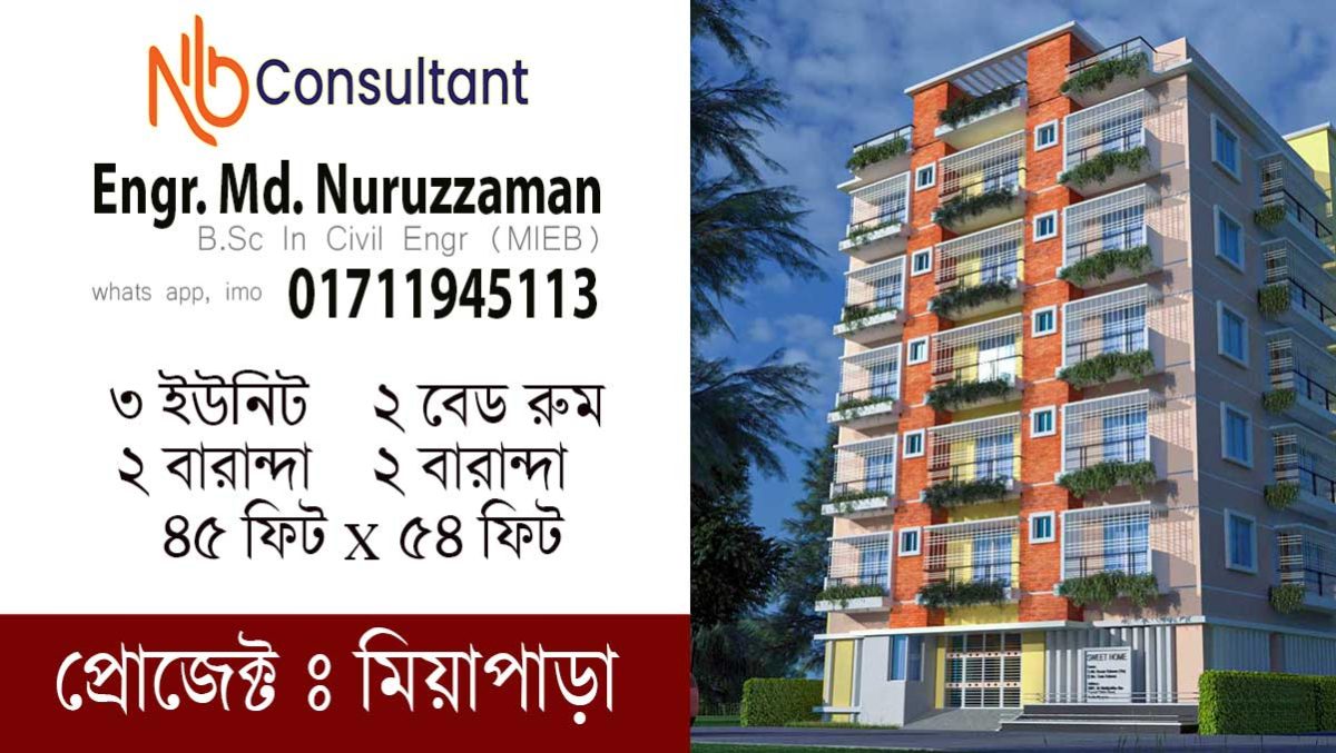 6 Storied Building In Bd 3 Unites 2 Bed 2 Varanda
