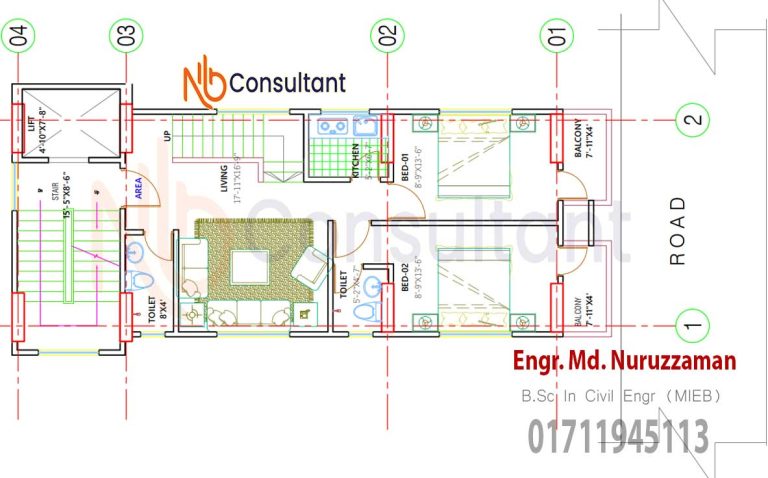 7 Floor Building Design Floor Plan And 3d Elevation