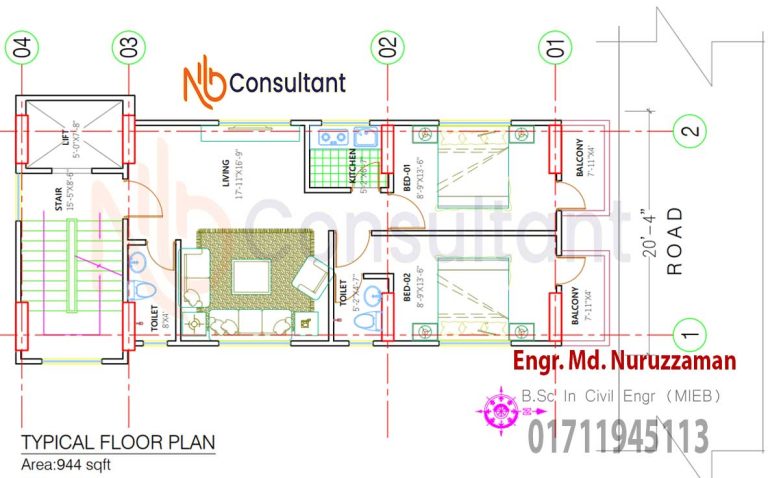 7 Floor Building Design Floor Plan And 3d Elevation